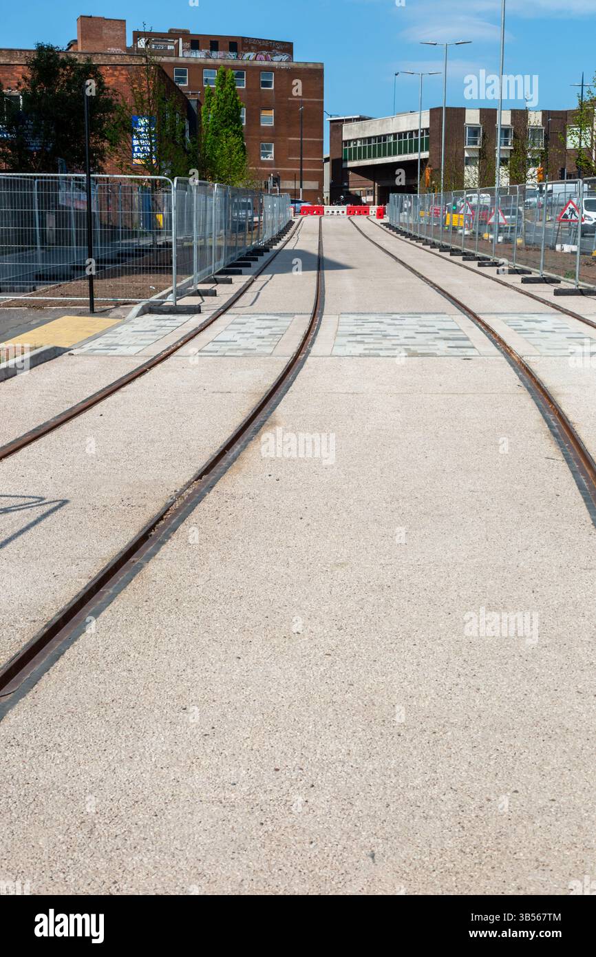 Part of the Wednesbury To Brierley Hill Metro Extension tramway under ...