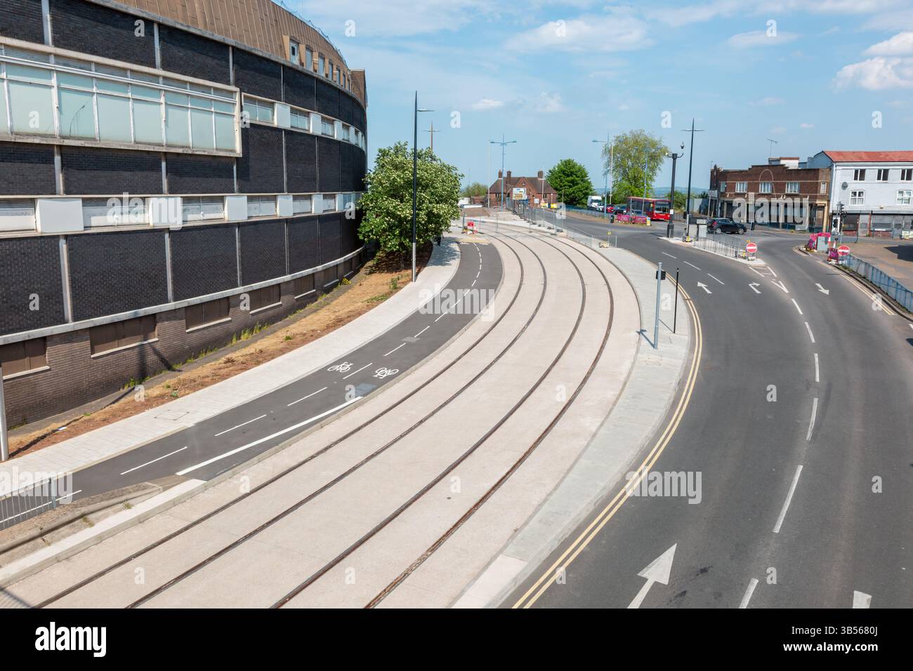 Part of the Wednesbury To Brierley Hill Metro Extension tramway under ...