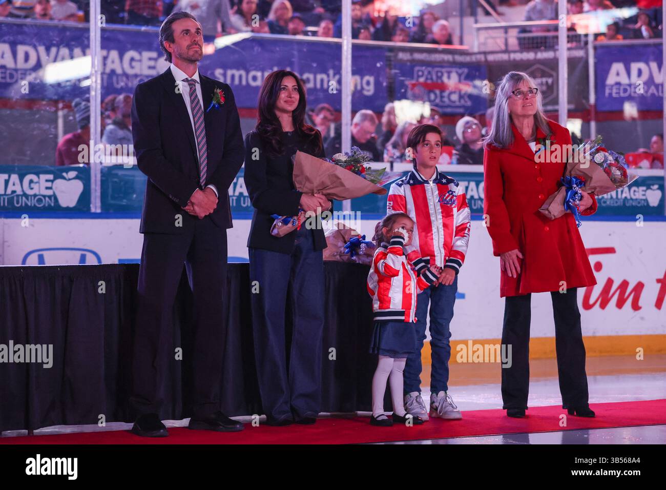 April 11th 2025: Former NHL goaltender Ryan Miller stands with his ...