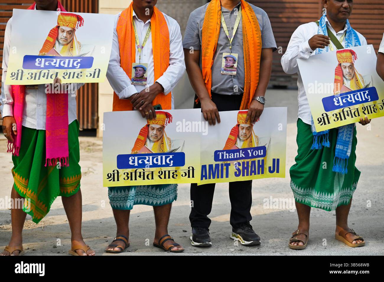 NEW DELHI, INDIA - MAY 1: People hold Home Minister Amit Shah's Posters ...