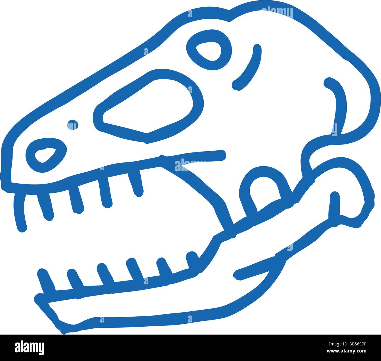 dinosaur skull icon doodle illustration Stock Vector Image & Art - Alamy