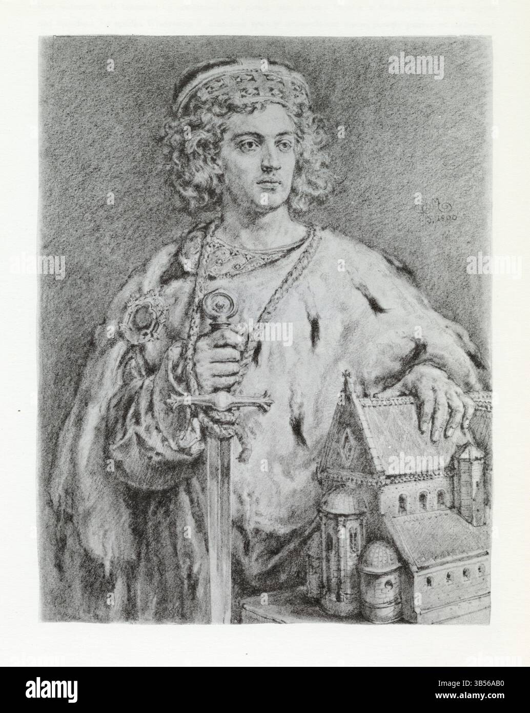 JAN MATEJKO. BOLESLAW KEDZIERZAWY, SYN BOLESLAWA KRZYWOUSTEGO I SALOMEI, HRABIANKI BERGU Stock ...