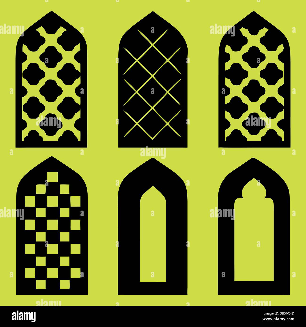 Islamic gate silhouette vector design in white background Stock Vector ...