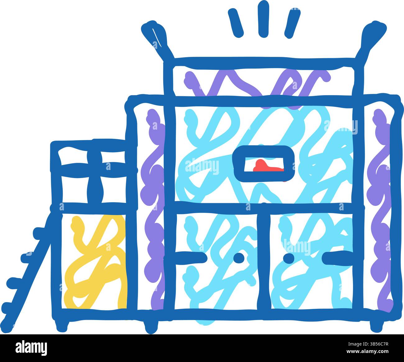 waste factory machine icon doodle illustration Stock Vector Image & Art ...
