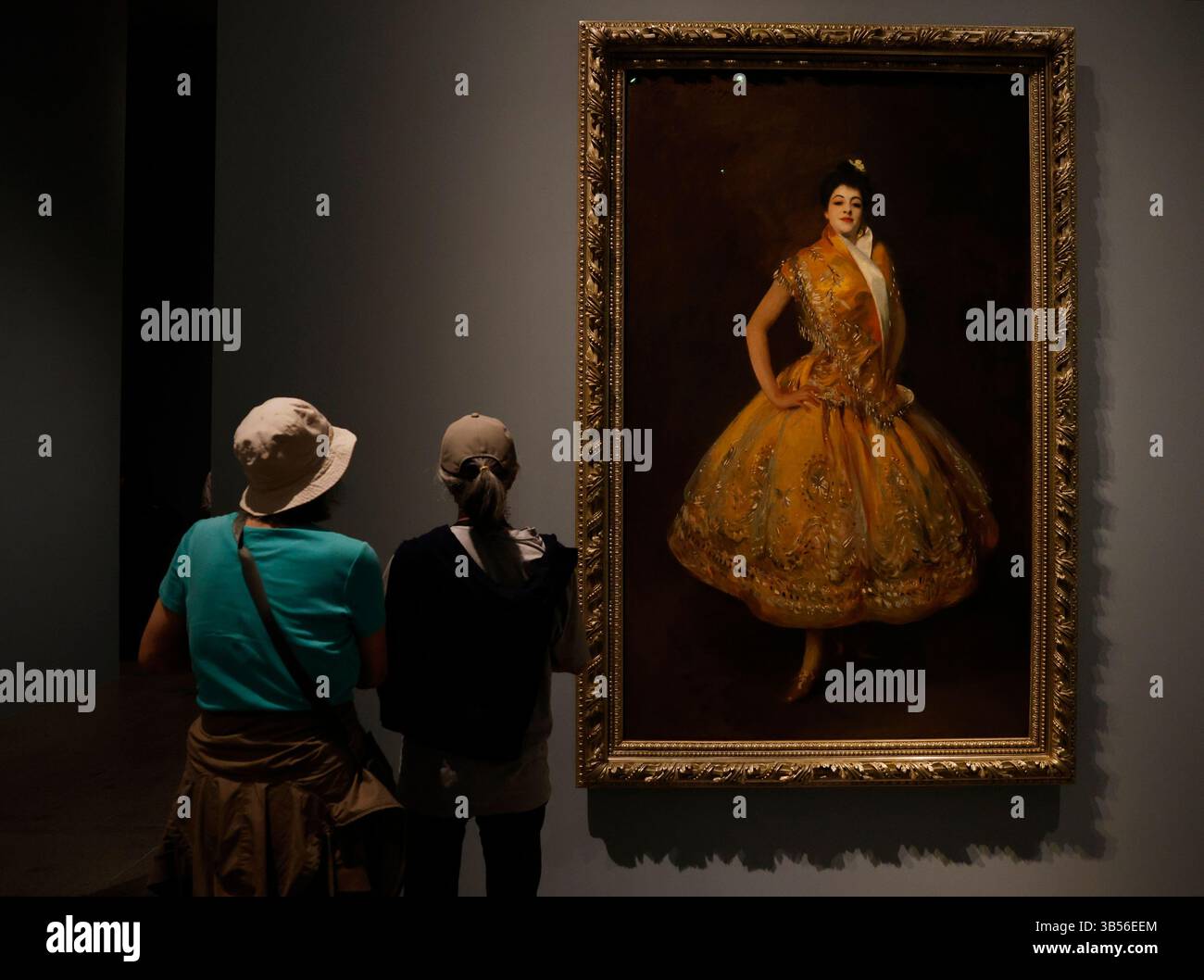 New York, United States. 01st May, 2025. People view the paintings on ...