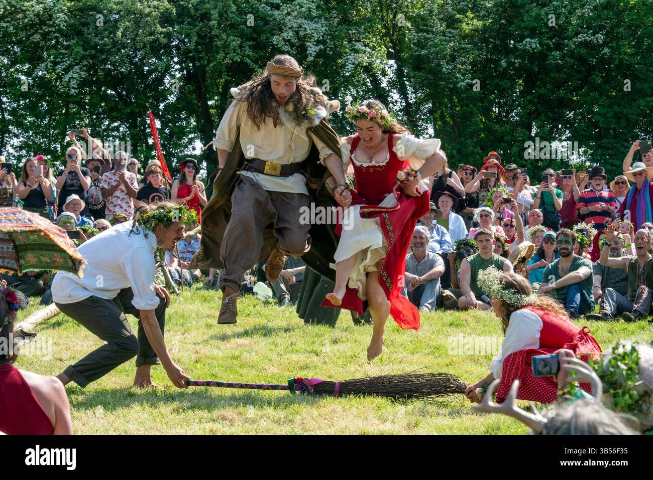 Glastonbury, Somerset, UK. 1st May, 2025. Hundreds of people gathered ...