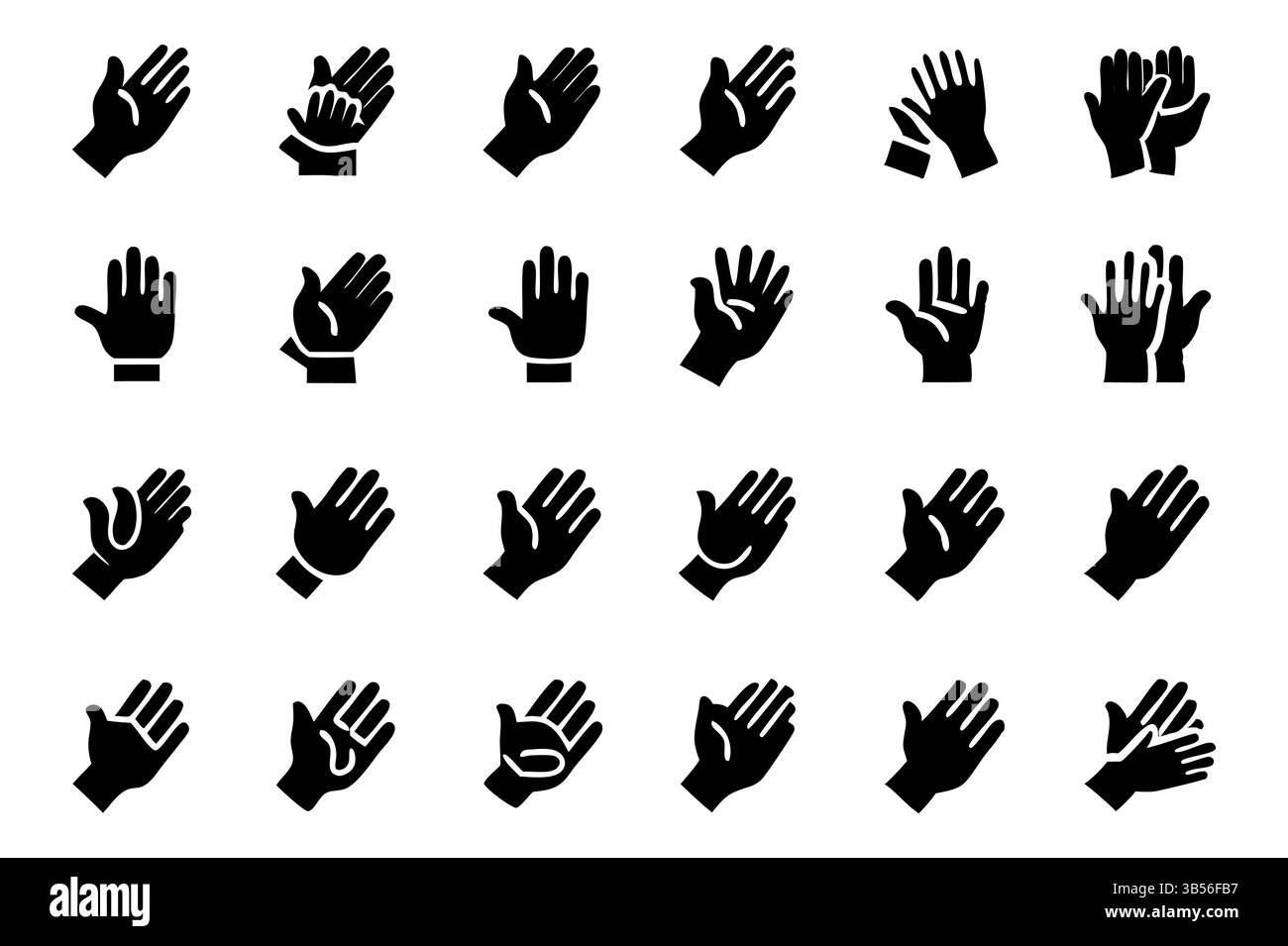 Hand Gesture Line Icons Set Human Hand Signal Outline Icons Stock Vector Image & Art - Alamy
