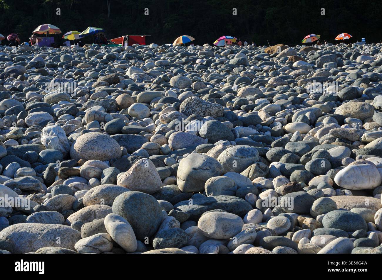 August 9, 2022: Zero Point in the Piyain River of Jaflong tourist spot ...