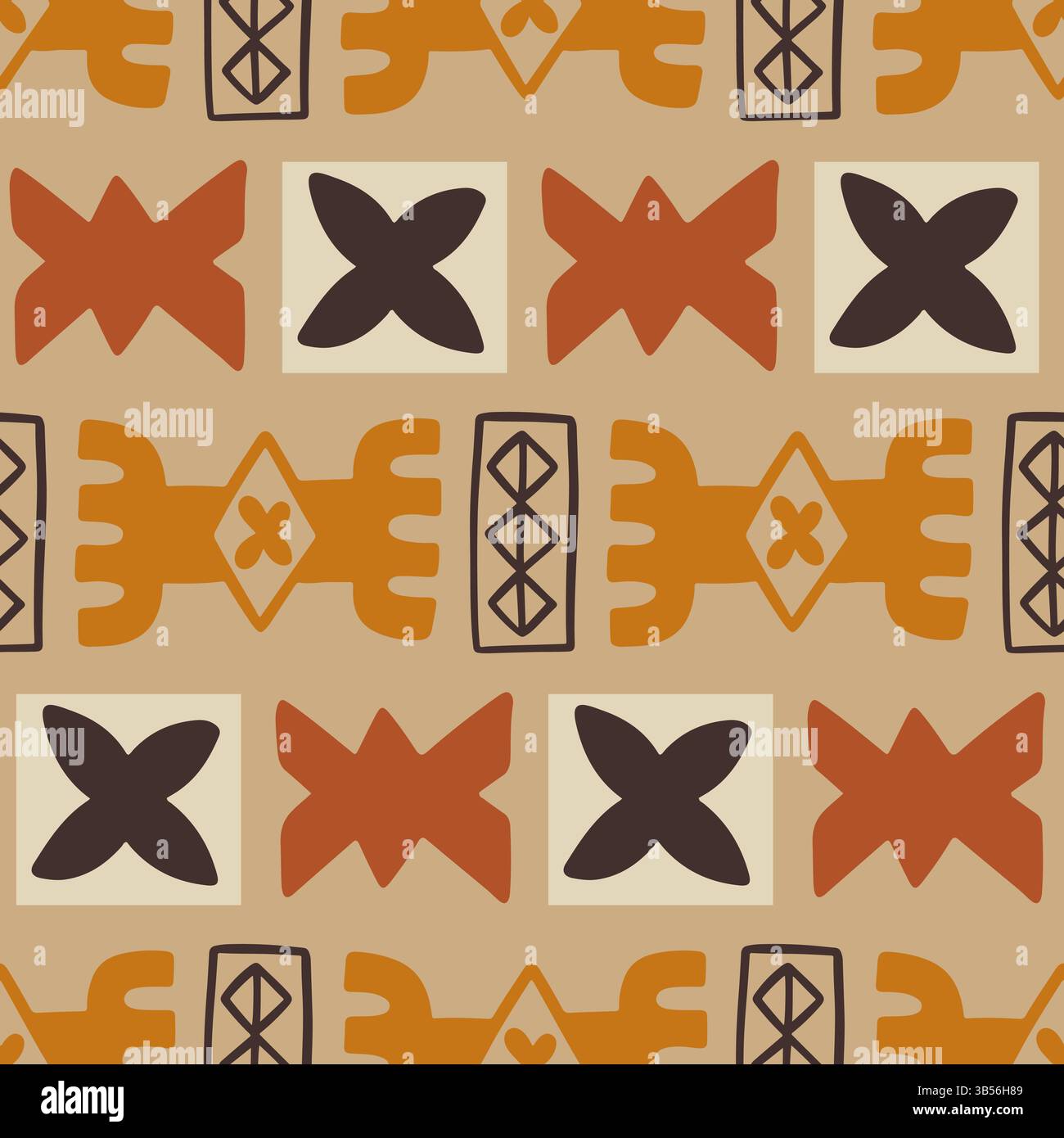 Polynesian Hawaiian Tapa Ethnic Seamless Pattern Stock Vector Image ...