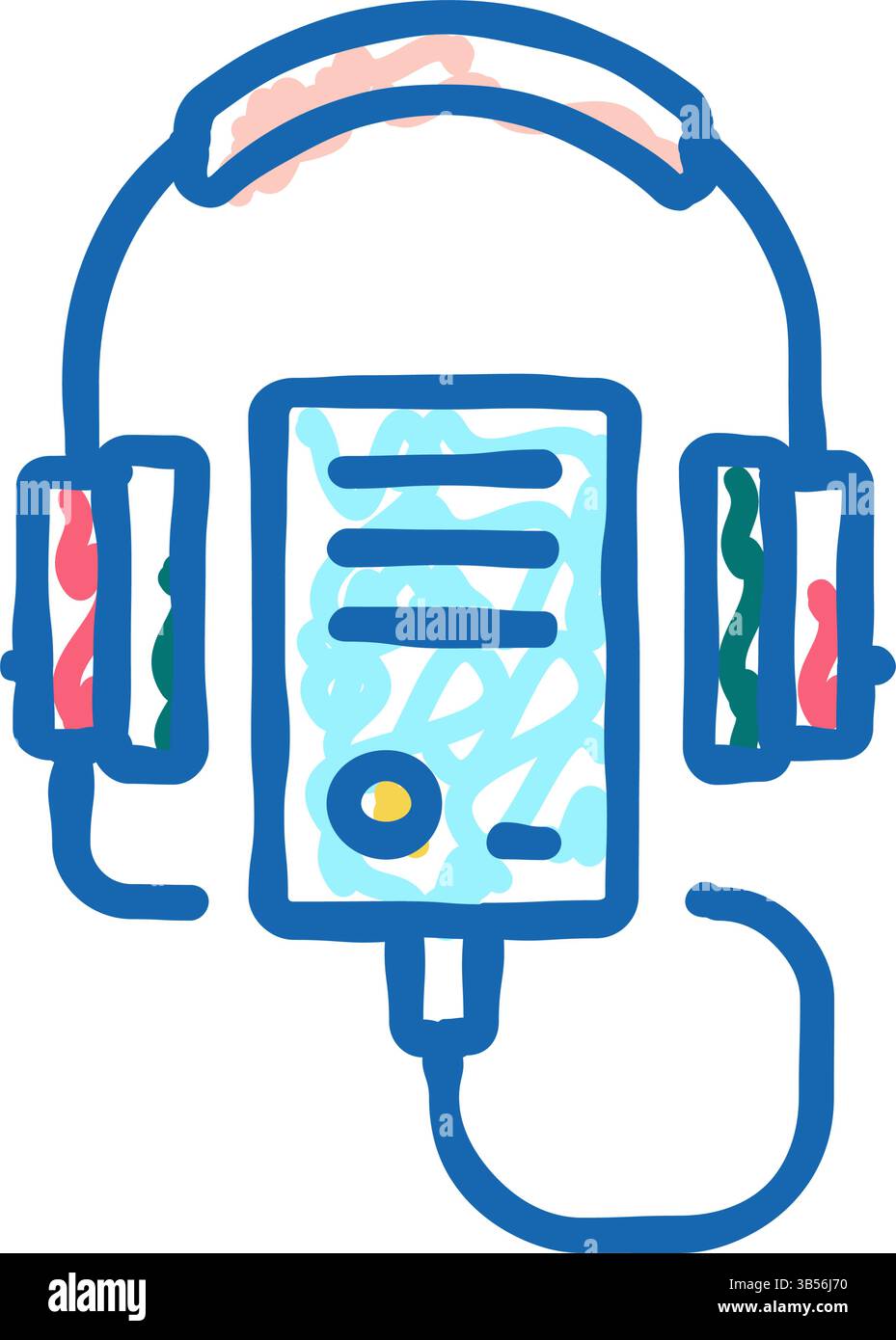 audio guid player icon doodle illustration Stock Vector Image & Art - Alamy