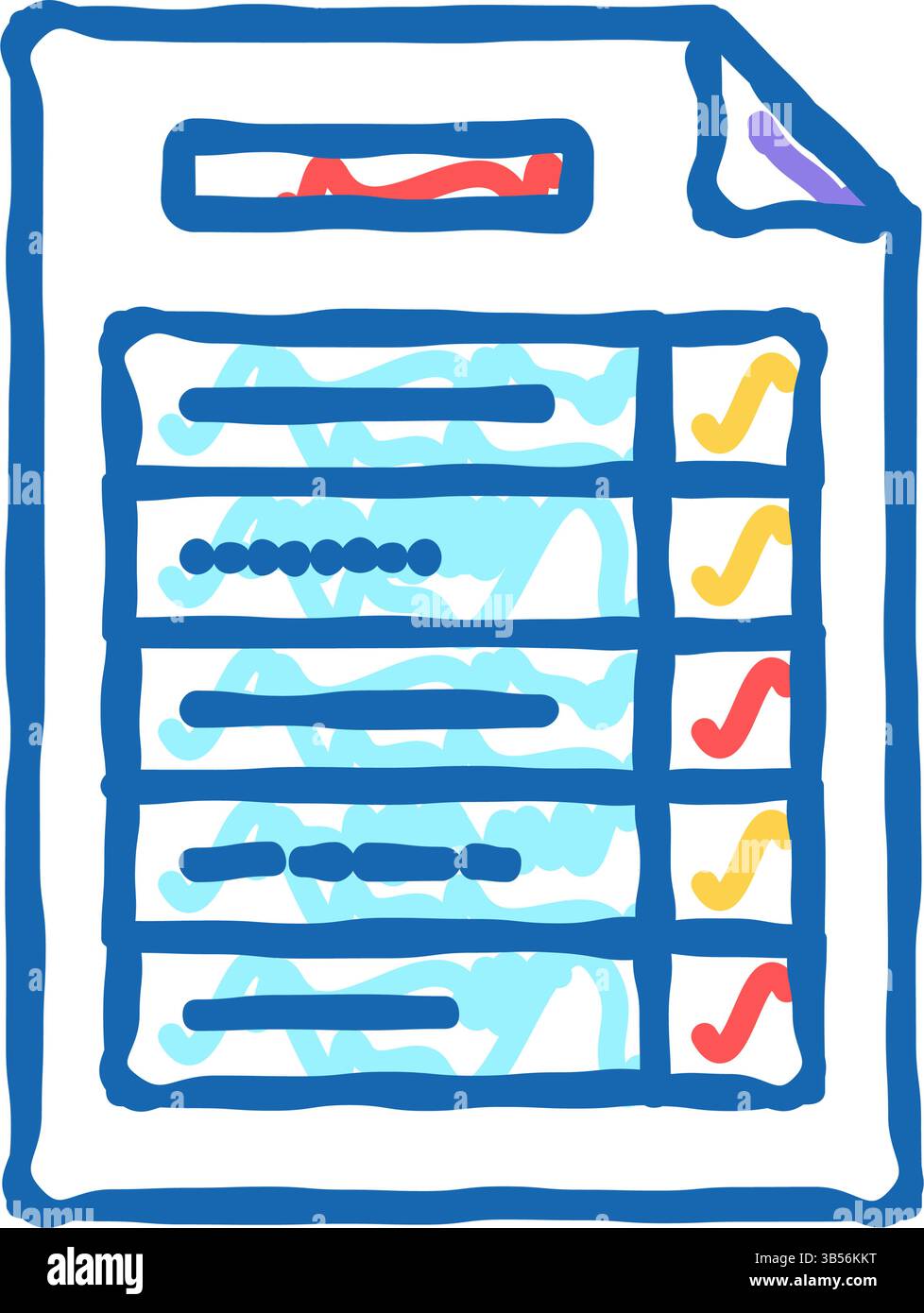 plan paper list icon doodle illustration Stock Vector Image & Art - Alamy