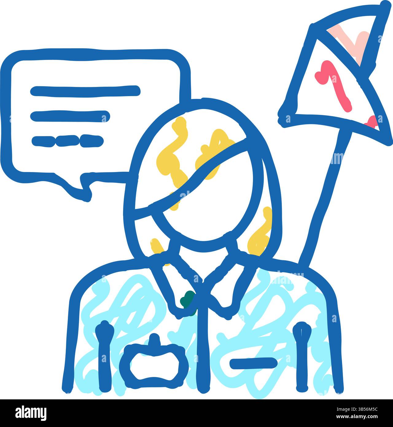 guid museum worker icon doodle illustration Stock Vector Image & Art ...