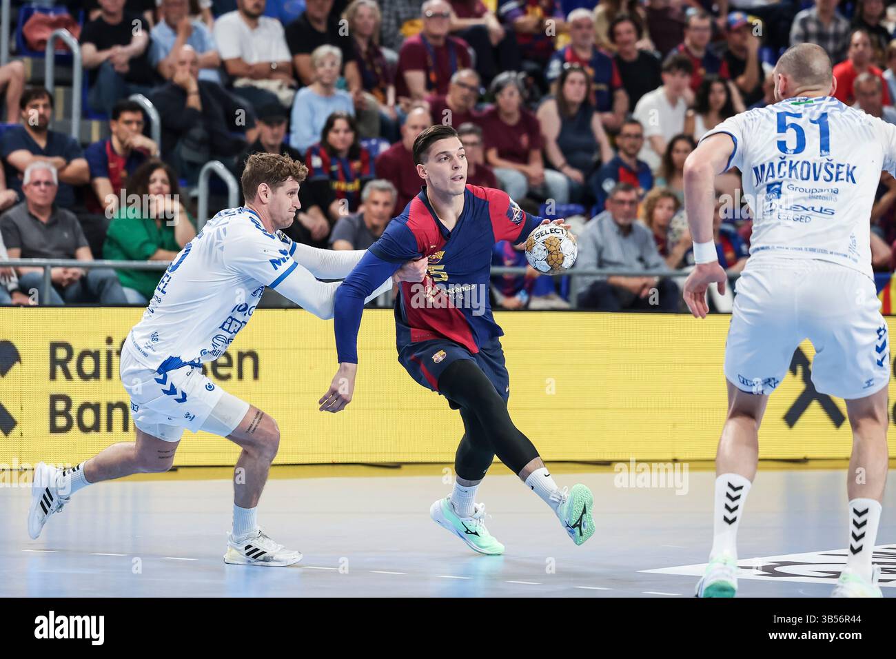 Domen Makuc of FC Barcelona in action during the EHF Champions League ...