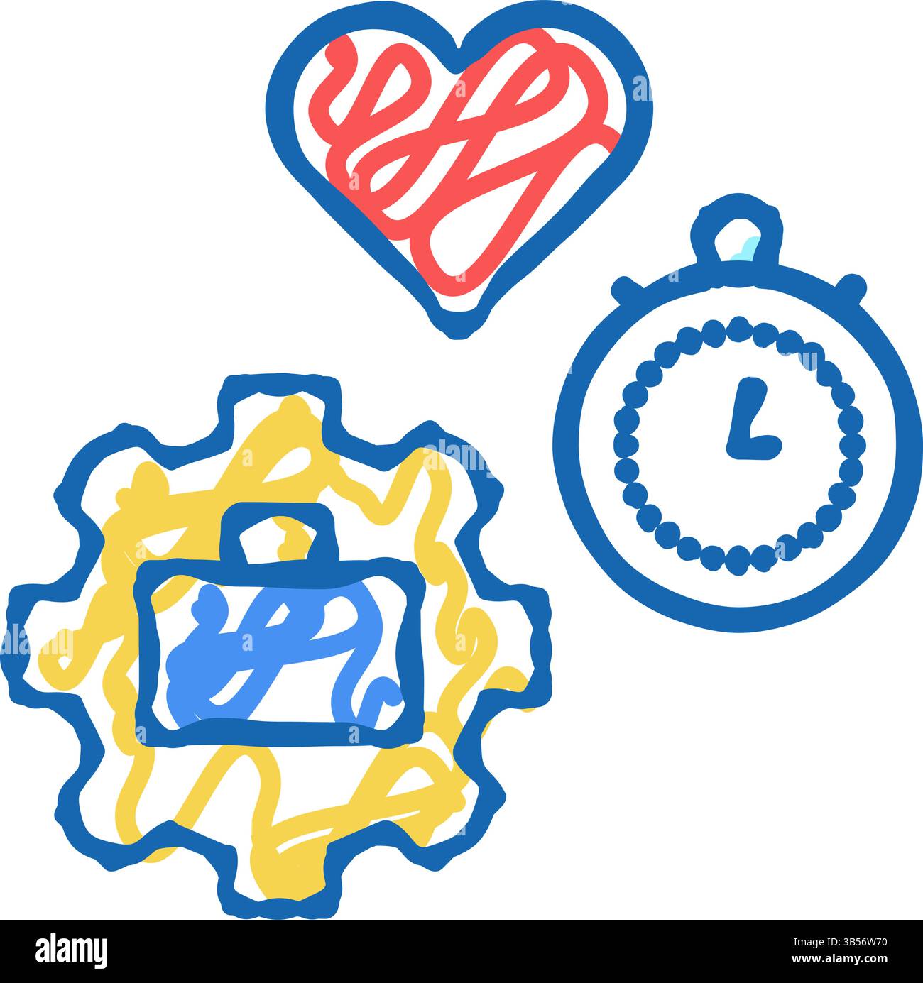 work free time icon doodle illustration Stock Vector Image & Art - Alamy