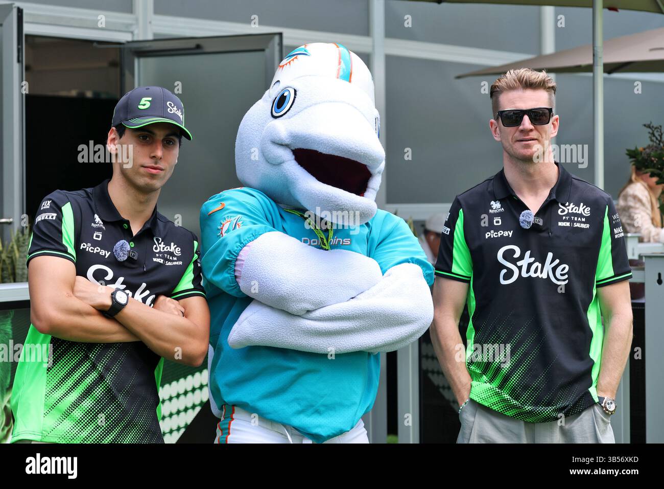 Miami, USA. 01st May, 2025. (L to R): Gabriel Bortoleto (BRA) Sauber ...