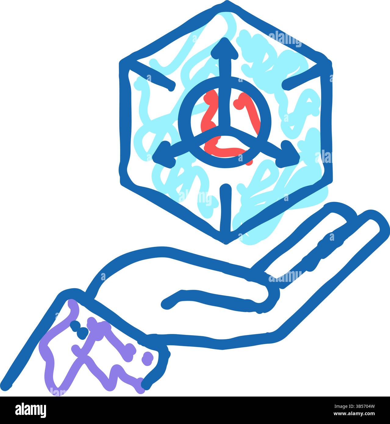 3d modeling icon doodle illustration sign Stock Vector Image & Art - Alamy