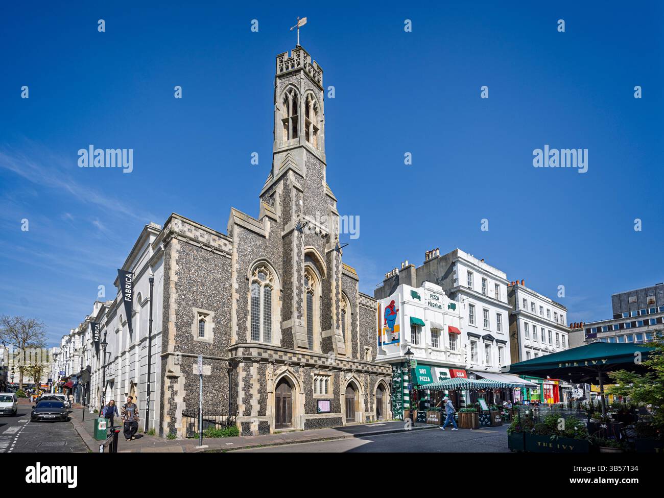 The former Holy Trinty Church and adjacent al fresco restaurants in ...