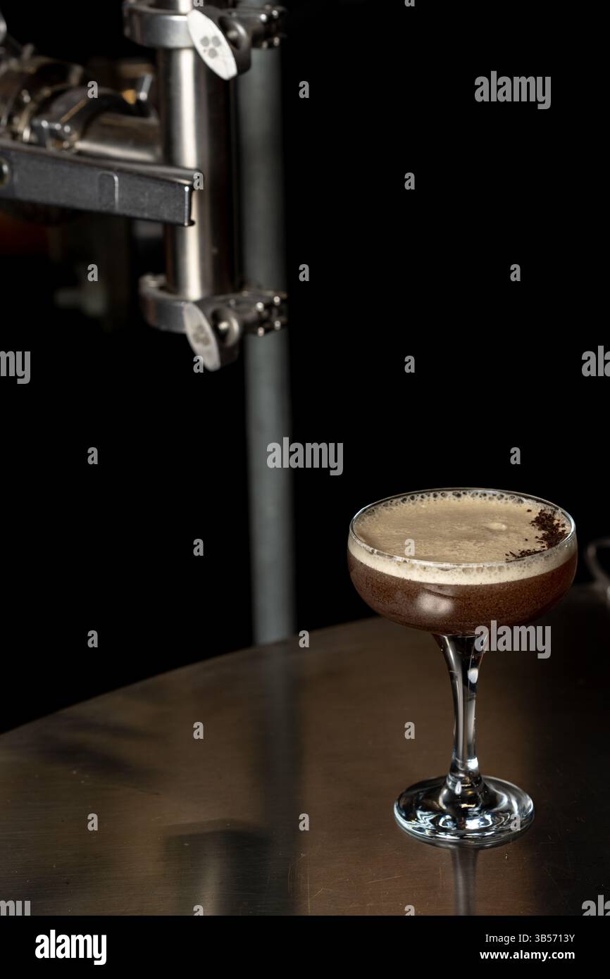 Rich Espresso Cocktail on Industrial Surface Stock Photo - Alamy
