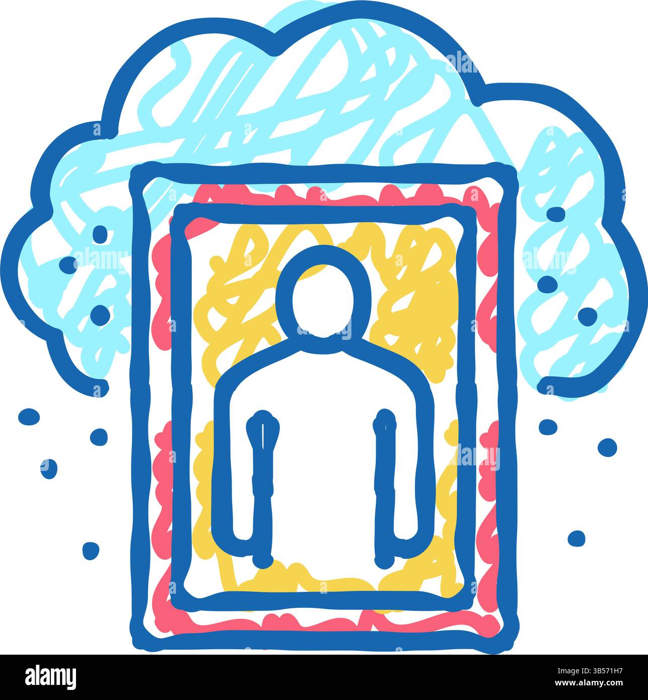 human missed and nostalgia icon doodle illustration Stock Vector Image ...