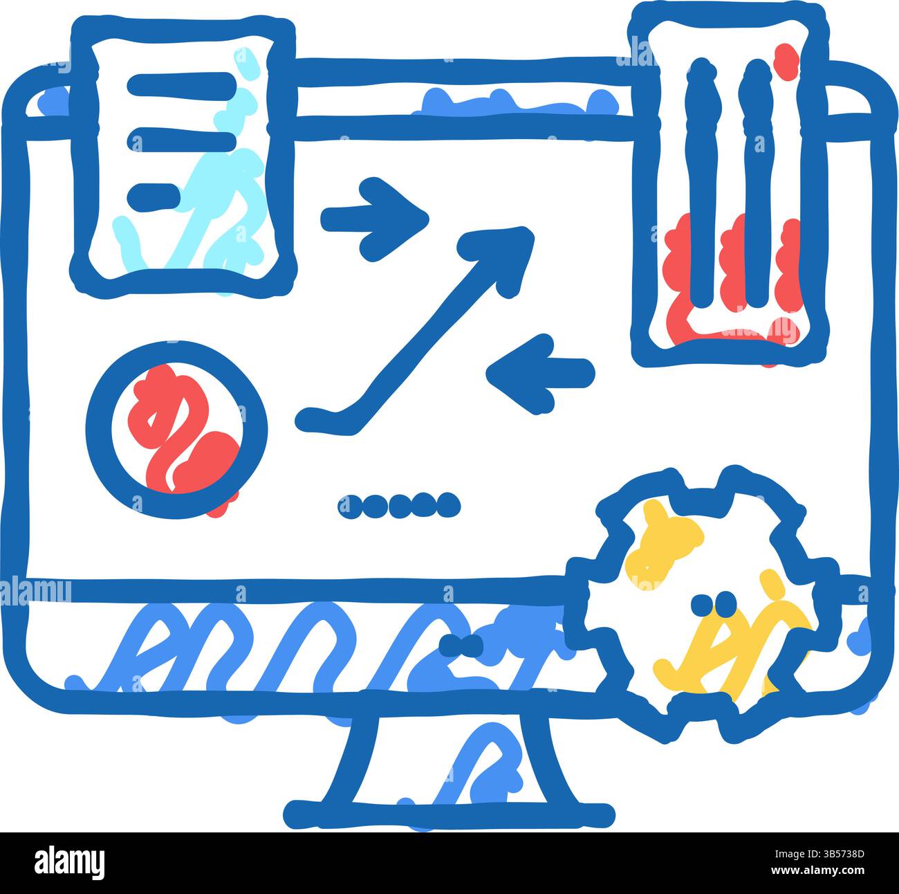 tasks planning icon doodle illustration sign Stock Vector Image & Art ...