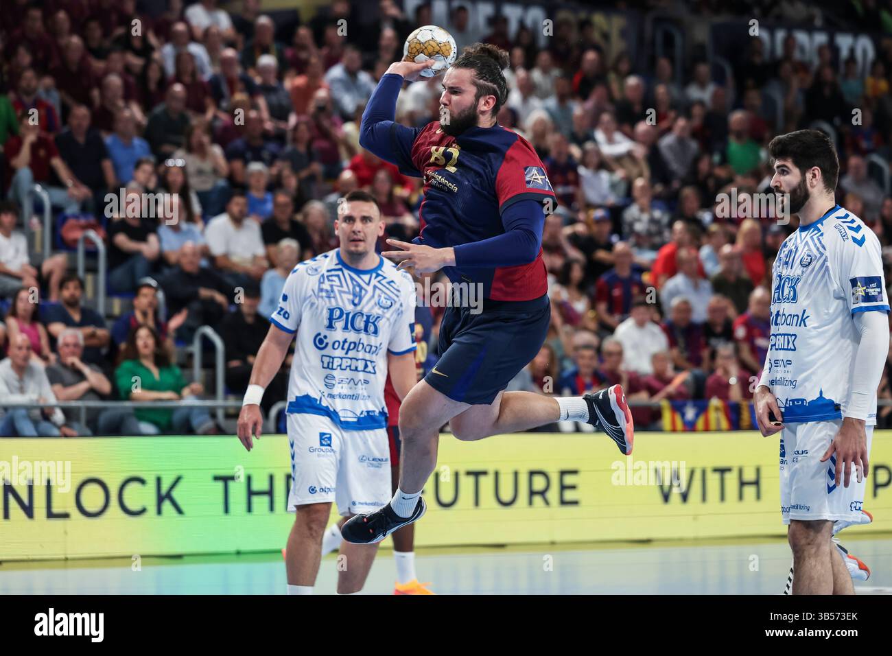 Luis Frade of FC Barcelona in action during the EHF Champions League ...