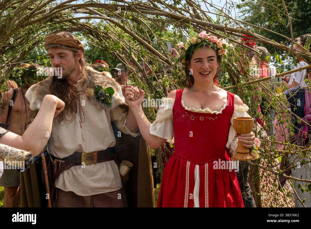 Glastonbury, Somerset, UK. 1st May, 2025. Hundreds of people gathered ...