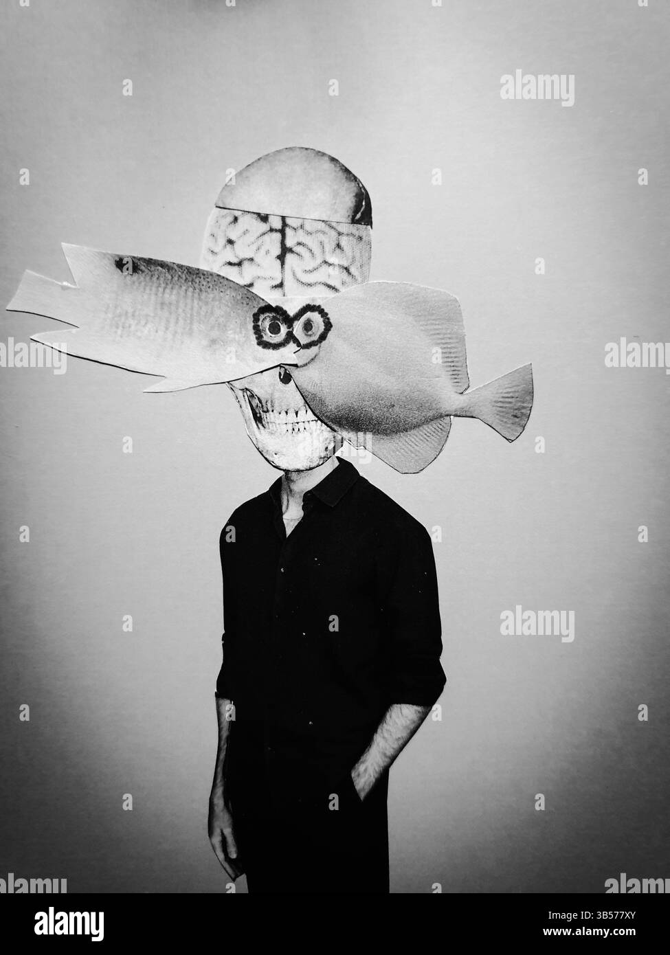 Paper art brain Black and White Stock Photos & Images - Alamy