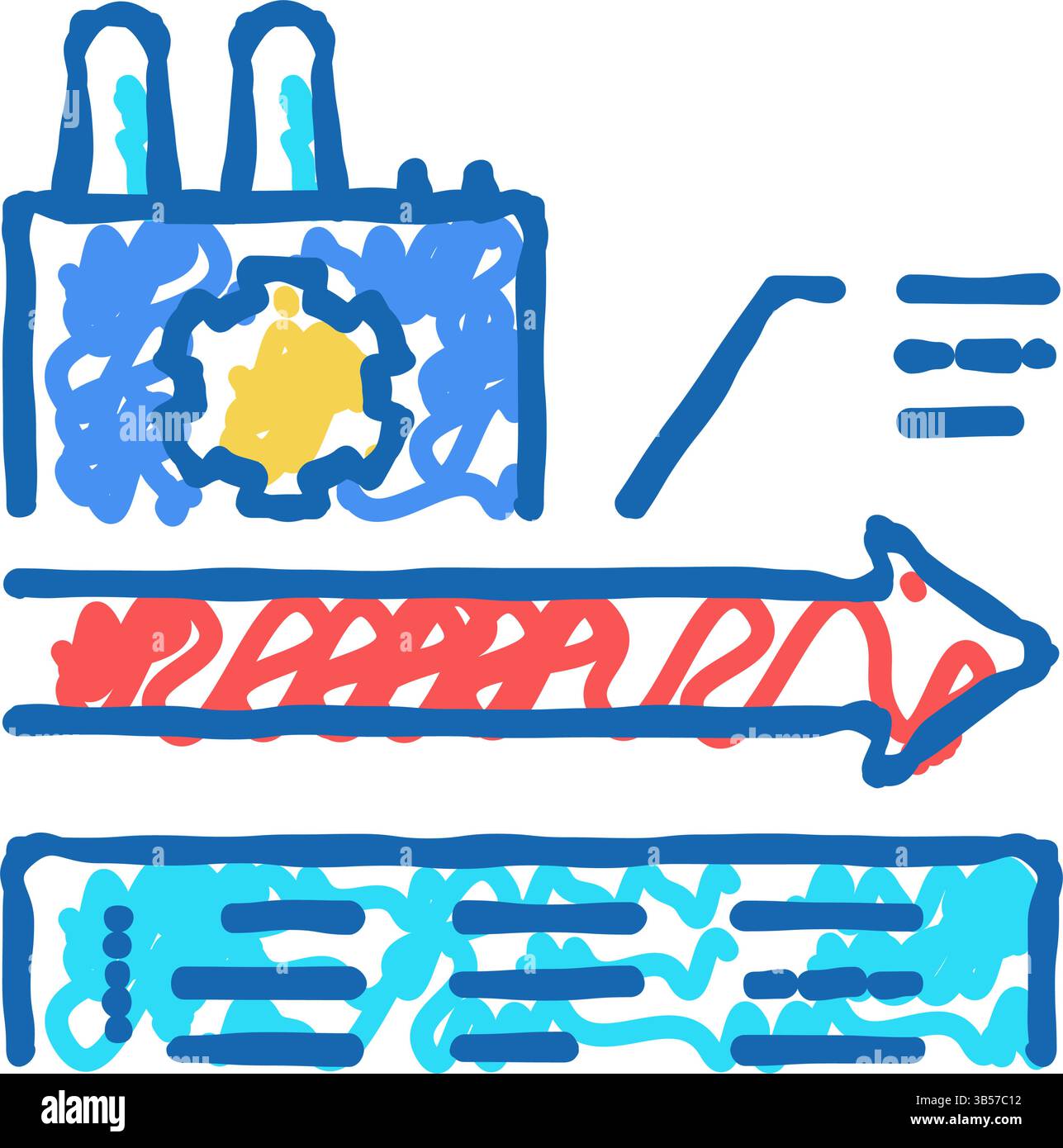 manufacturing linear economy icon doodle illustration Stock Vector ...