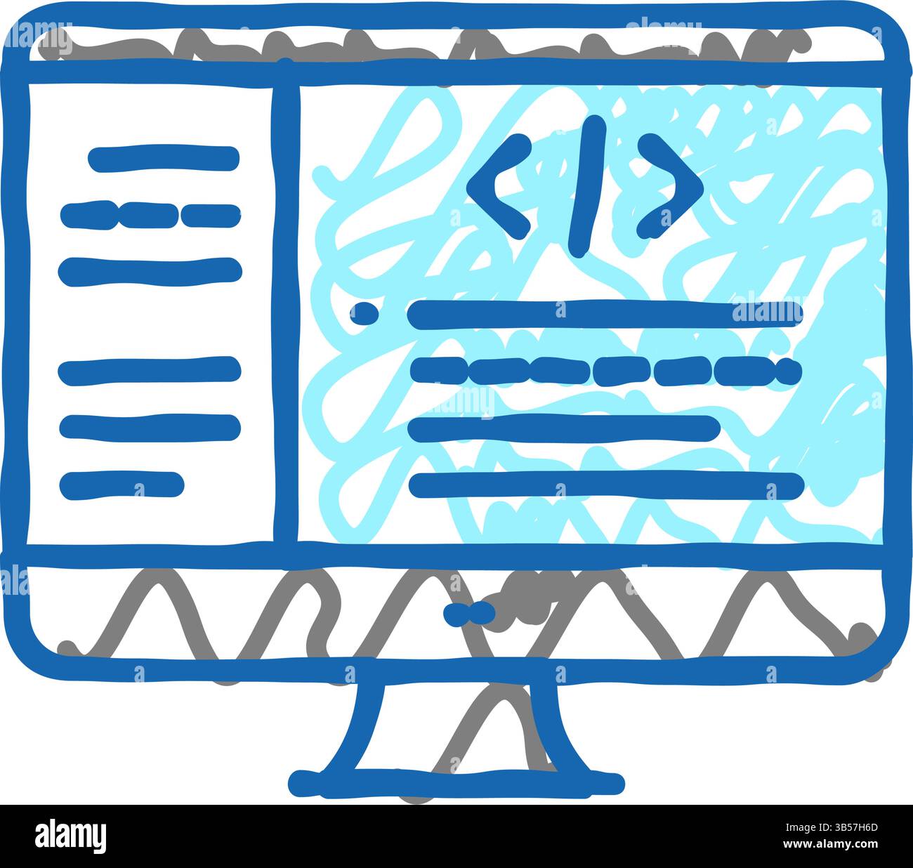 coding code geek icon doodle illustration Stock Vector Image & Art - Alamy
