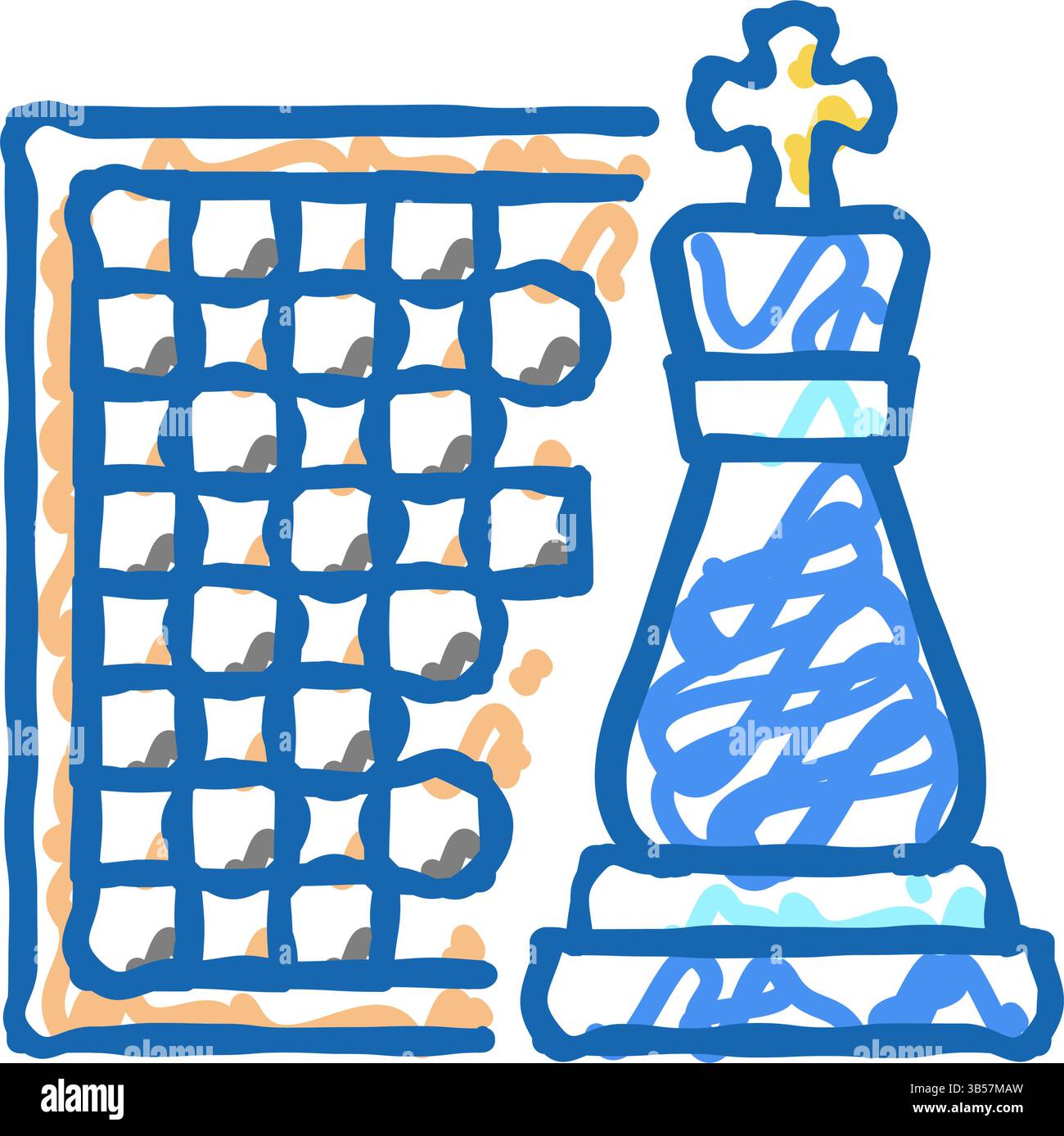 Chess geek color icon hi-res stock photography and images - Alamy