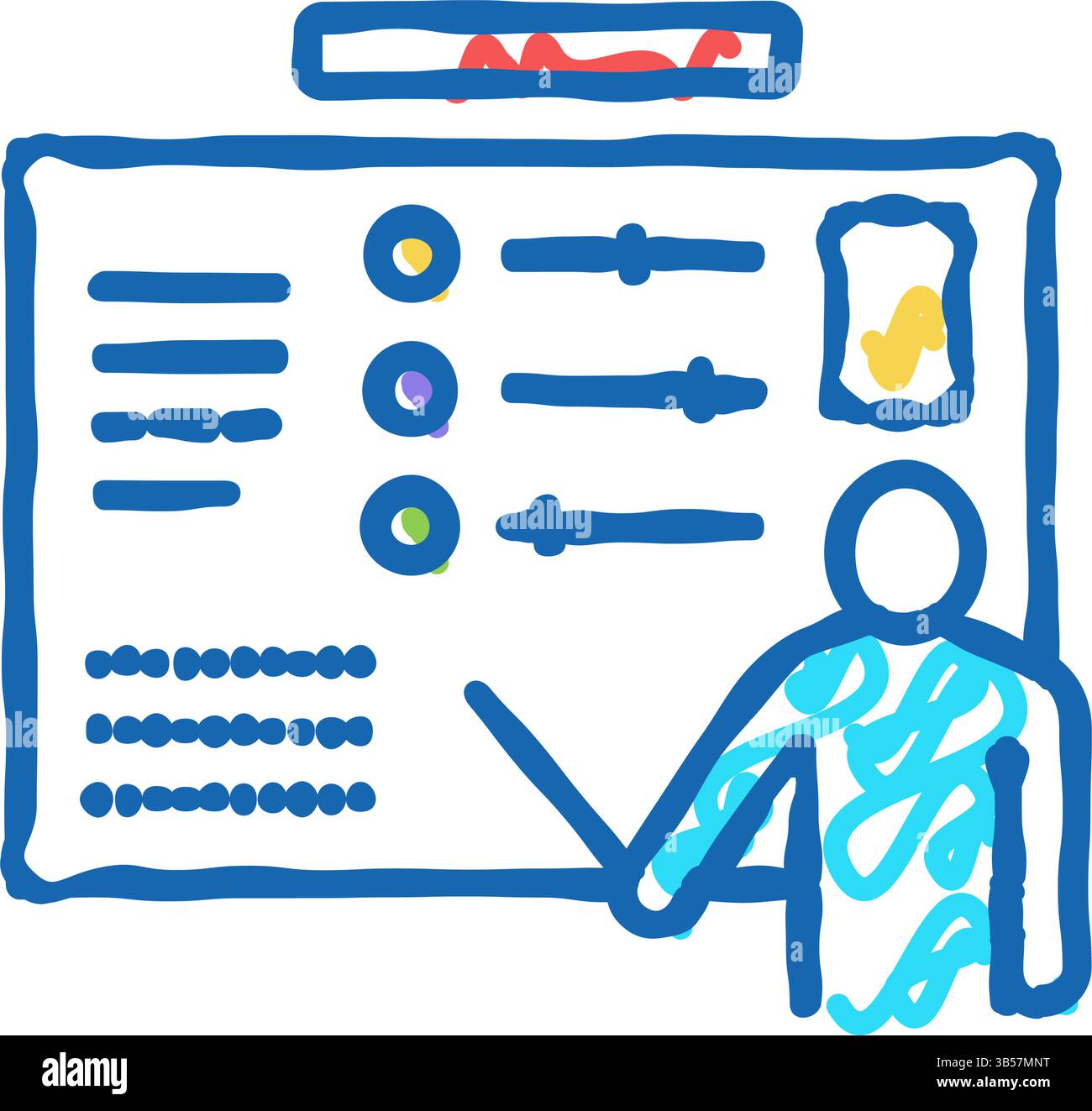 human represent cv icon doodle illustration Stock Vector Image & Art ...