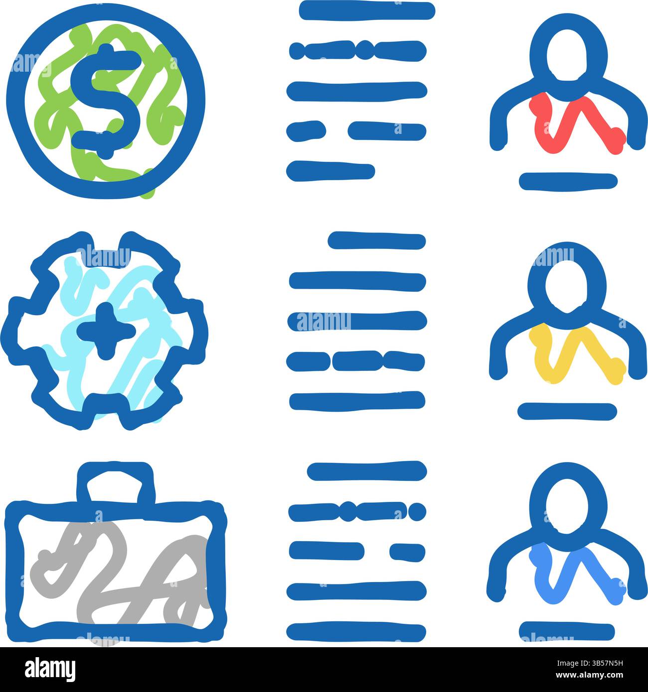employees traits icon doodle illustration sign Stock Vector Image & Art ...