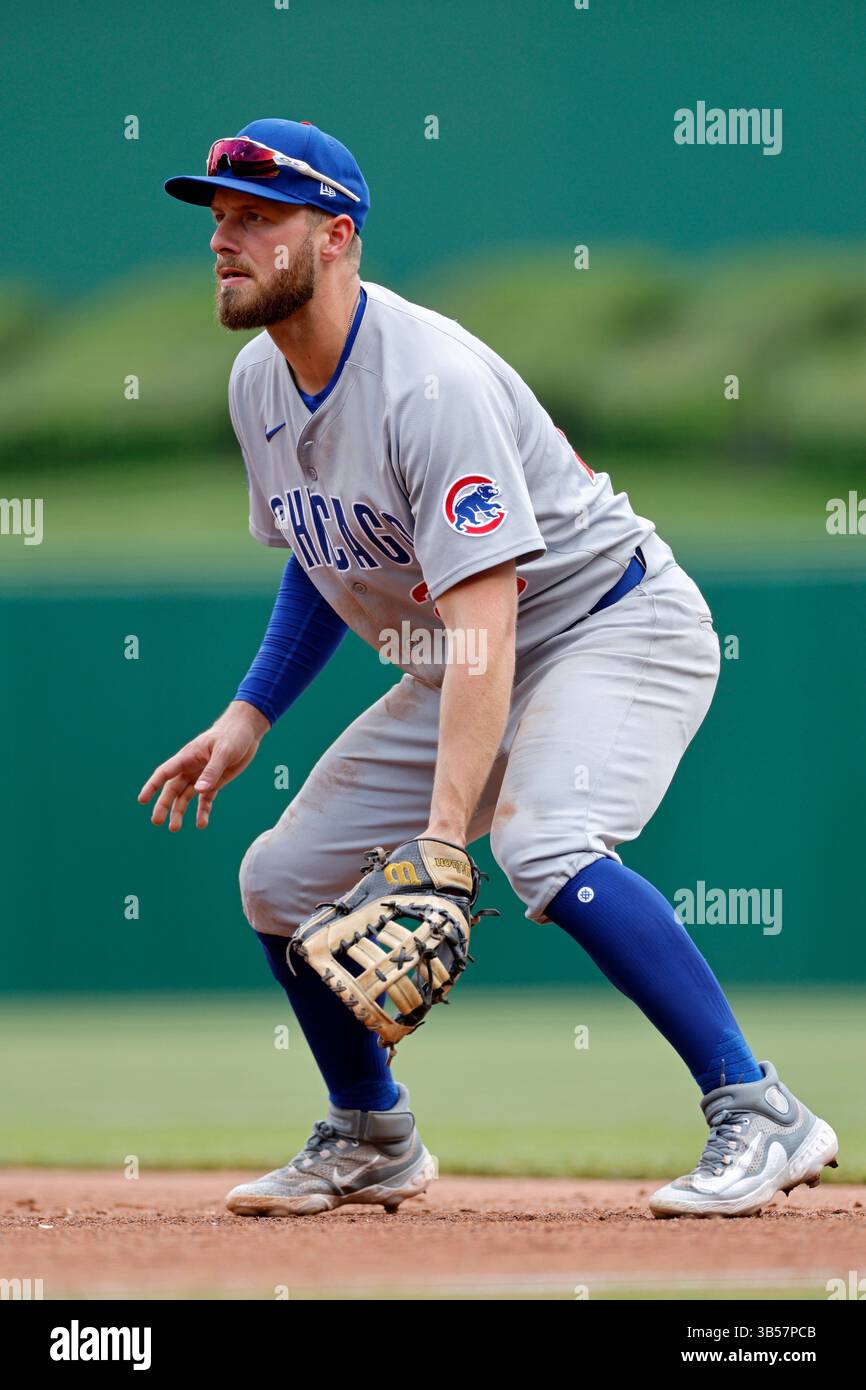 PITTSBURGH, PA - MAY 01: Chicago Cubs first baseman Michael Busch (29 ...
