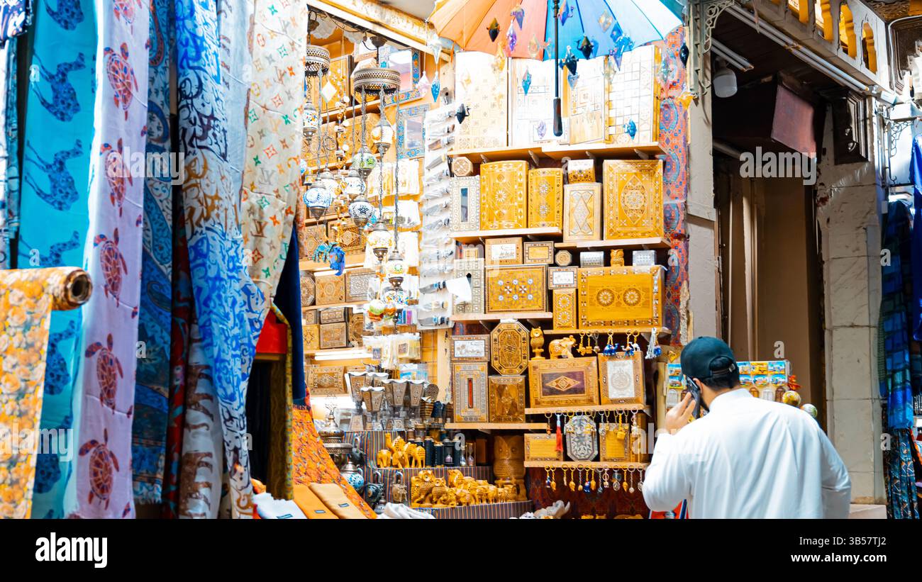Mutrah souq, Muscat,Oman - 13.04.2025 : Antique goods Shop in Muttrah ...