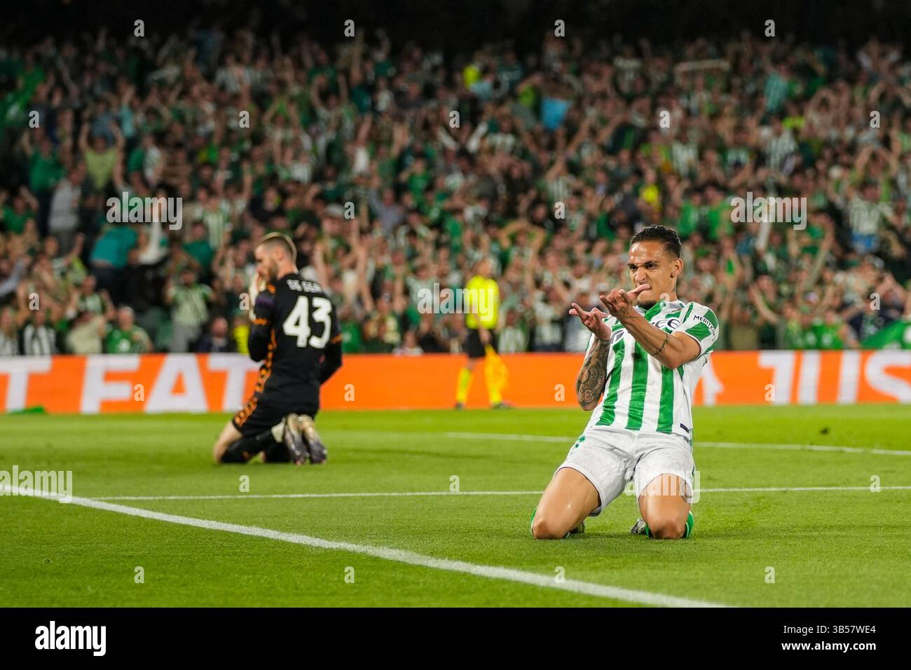 Antony Matheus dos Santos of Real Betis celebrates a goal during the ...