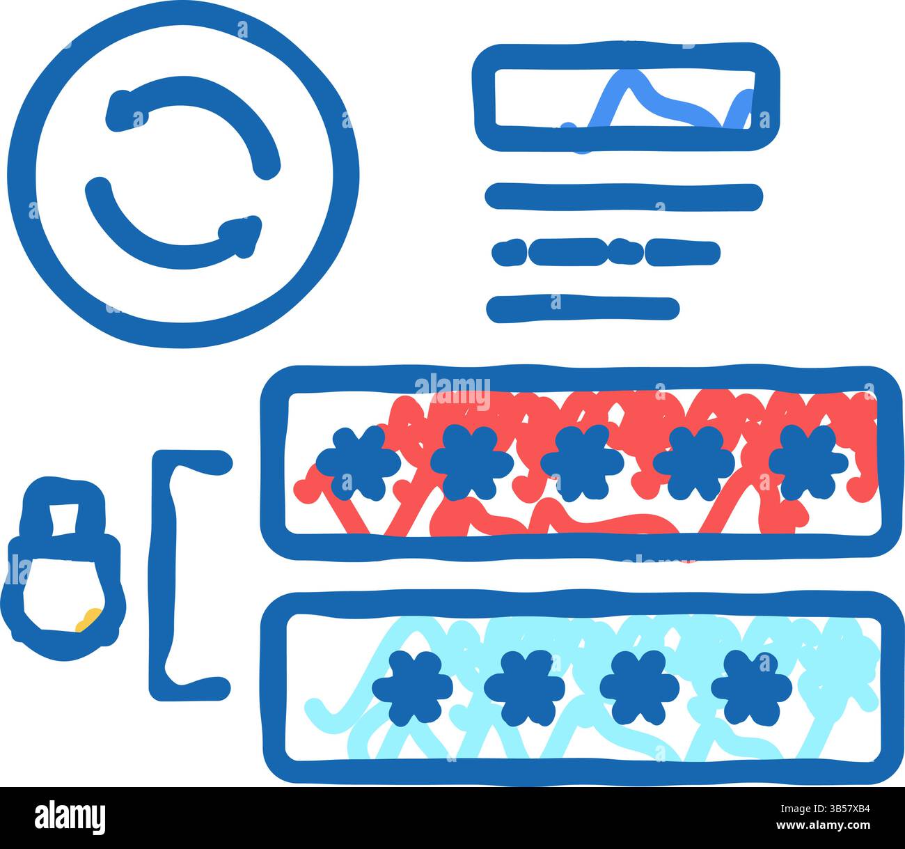 failed password icon doodle illustration sign Stock Vector Image & Art ...