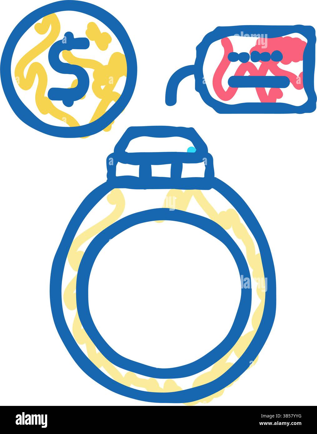 ring rental icon doodle illustration sign Stock Vector Image & Art - Alamy