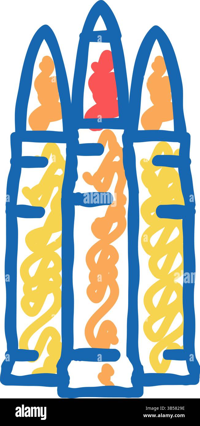 armor piercing bullets icon doodle illustration Stock Vector Image ...