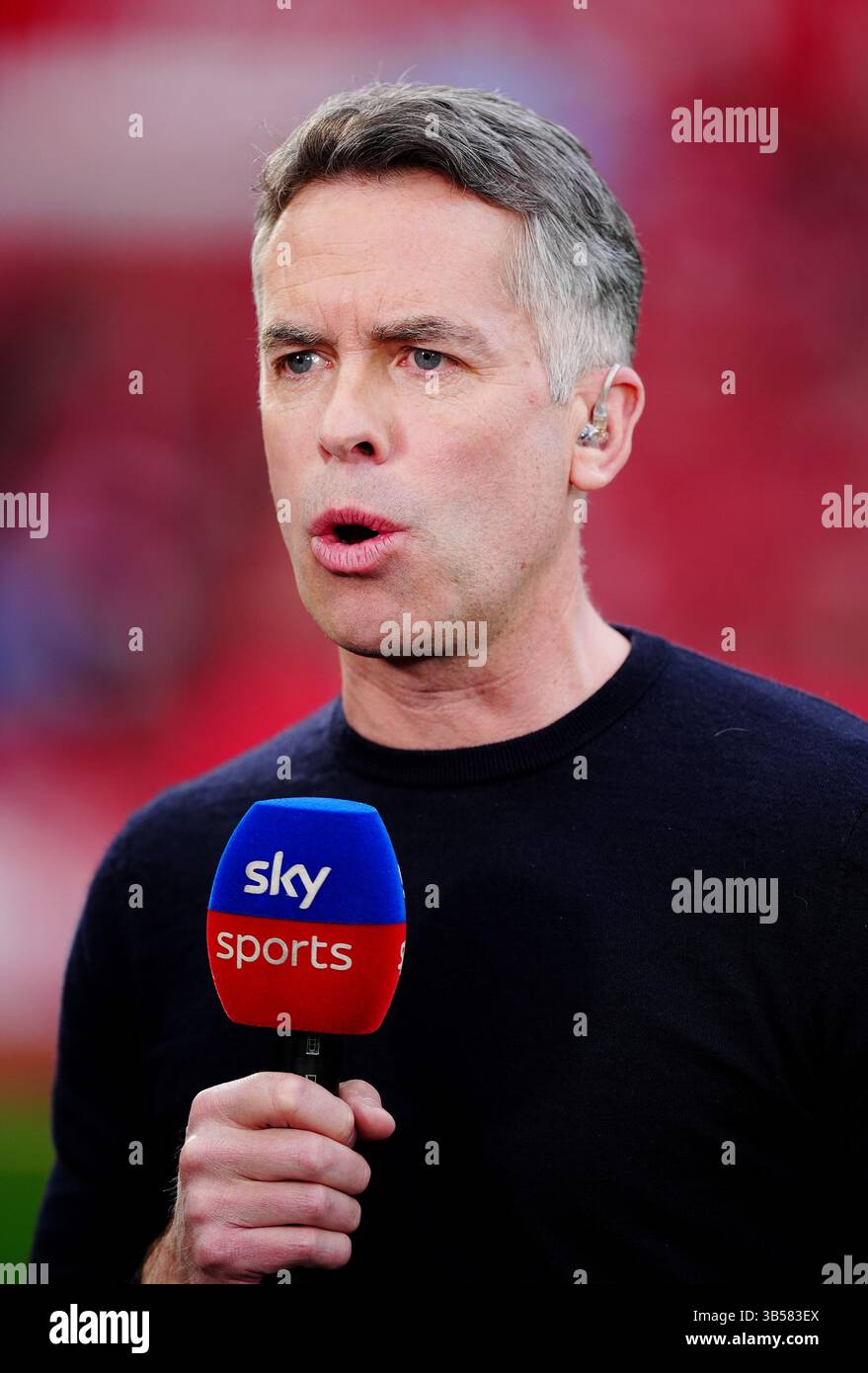 Presenter David Jones during the Premier League match at City Ground ...