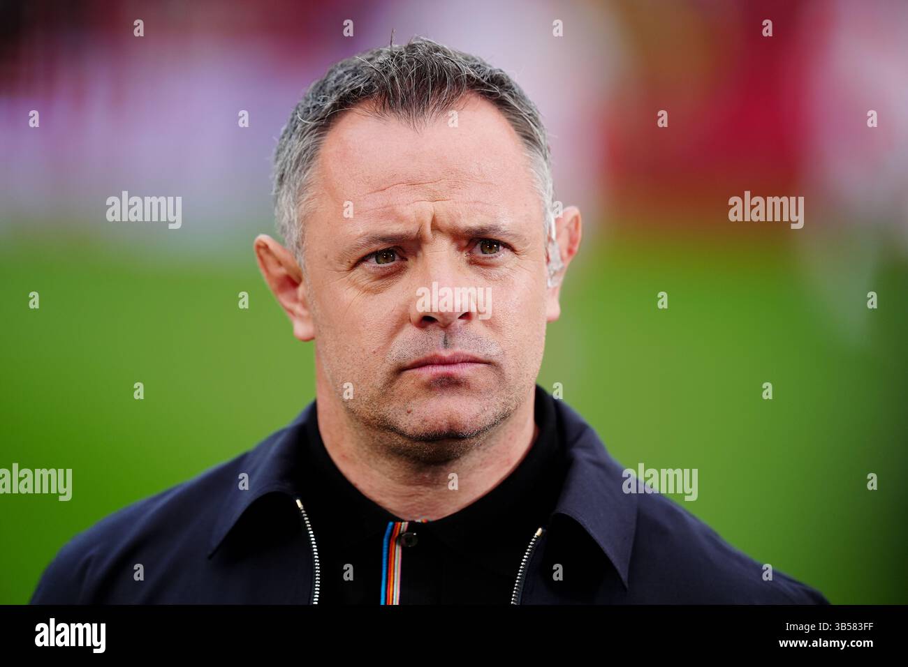 Former footballer Andy Reid during the Premier League match at City ...