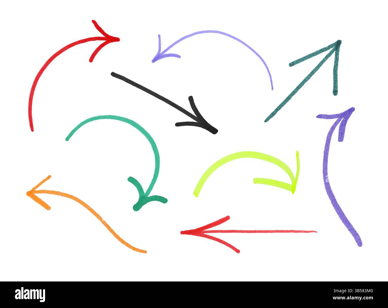 Set of different arrows isolated on white Stock Photo - Alamy