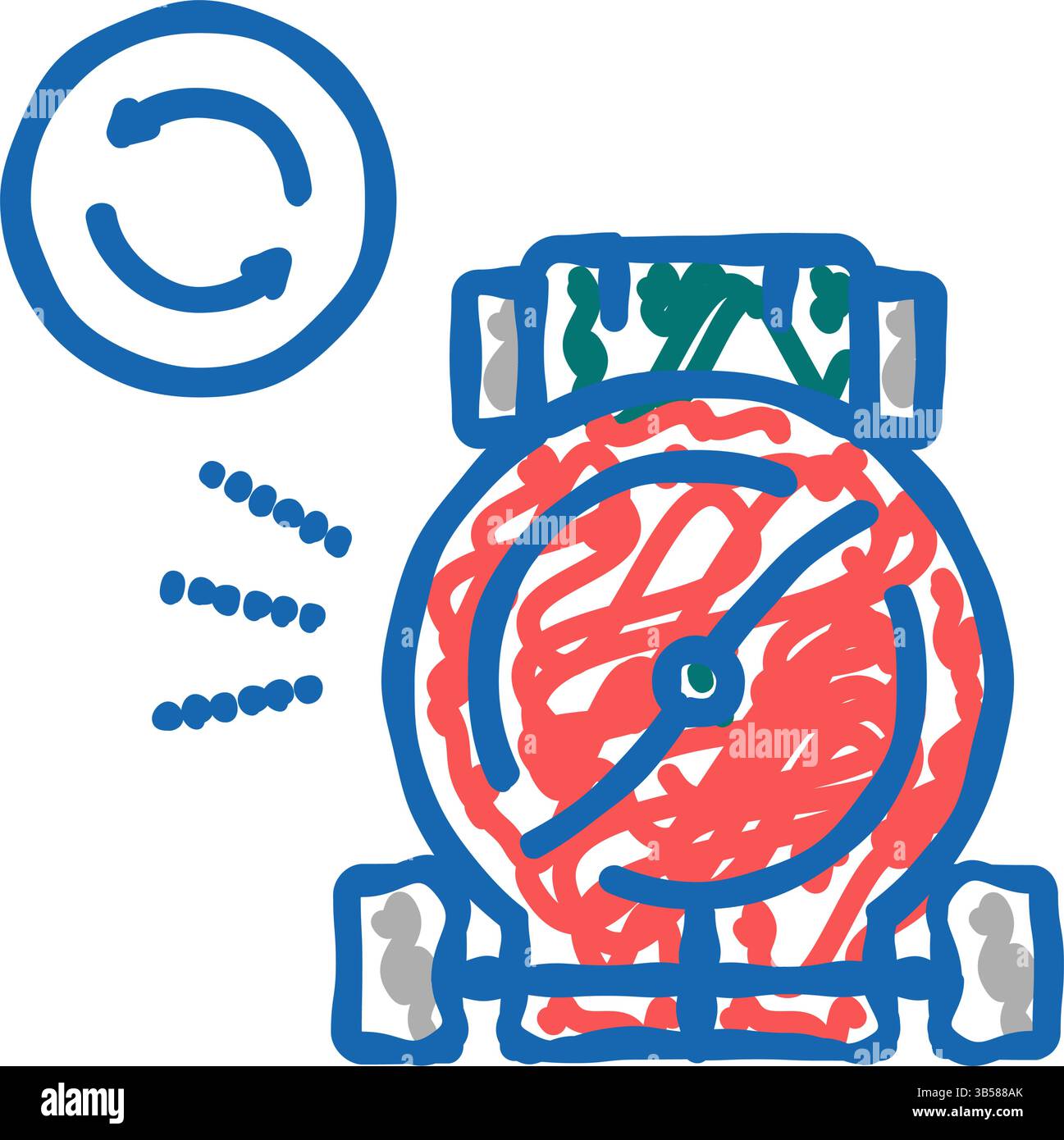 Rotating blade lawn mower color Stock Vector Images - Alamy