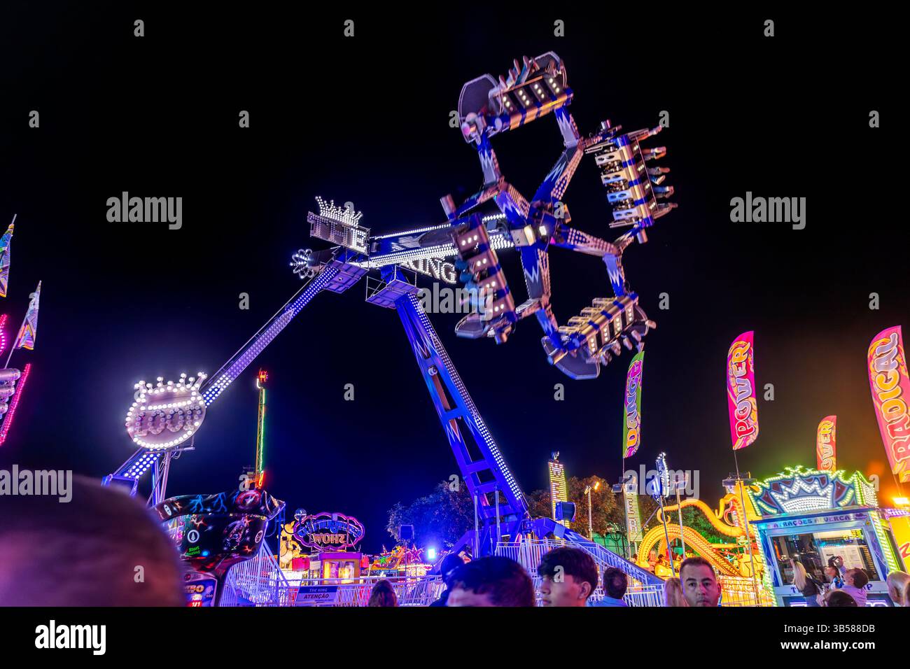 Scary pendulum ride funfair in hi-res stock photography and images - Alamy