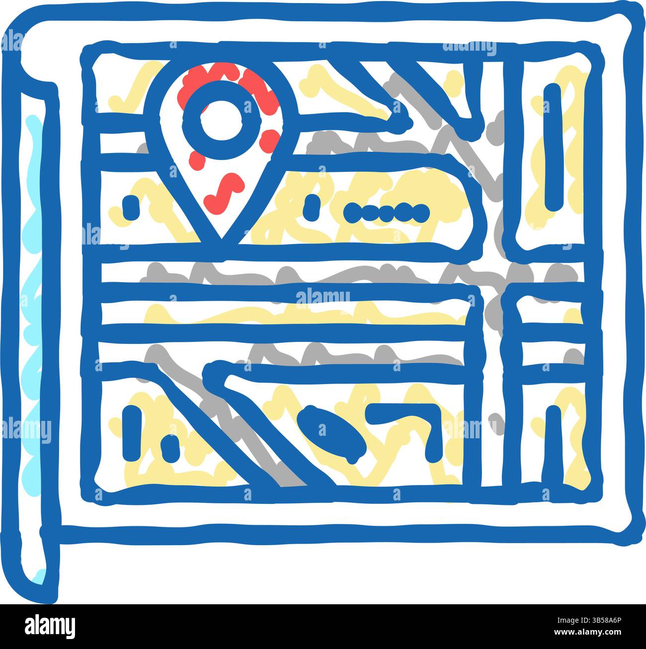 map location icon doodle illustration Stock Vector Image & Art - Alamy