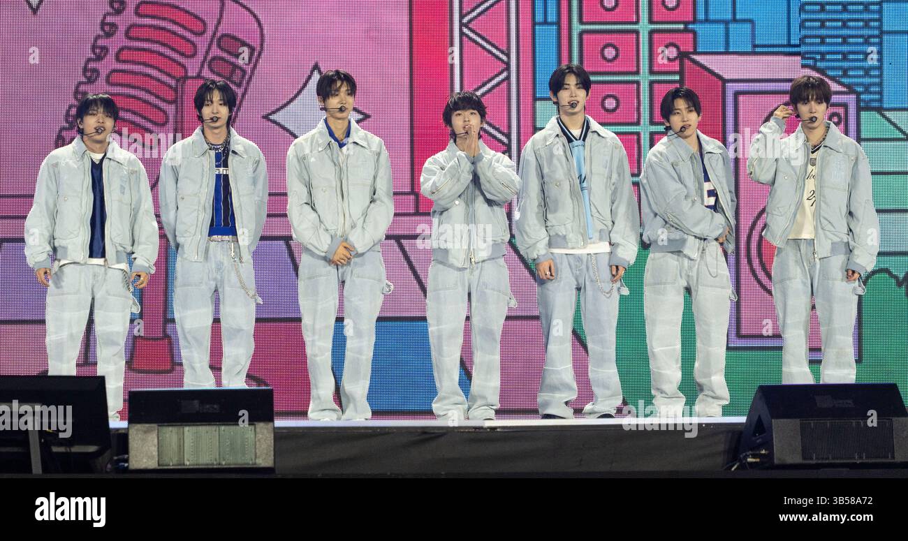 Seoul, South Korea. 30th Apr, 2025. Keiju, Minjae, Donghwa, Amaru ...