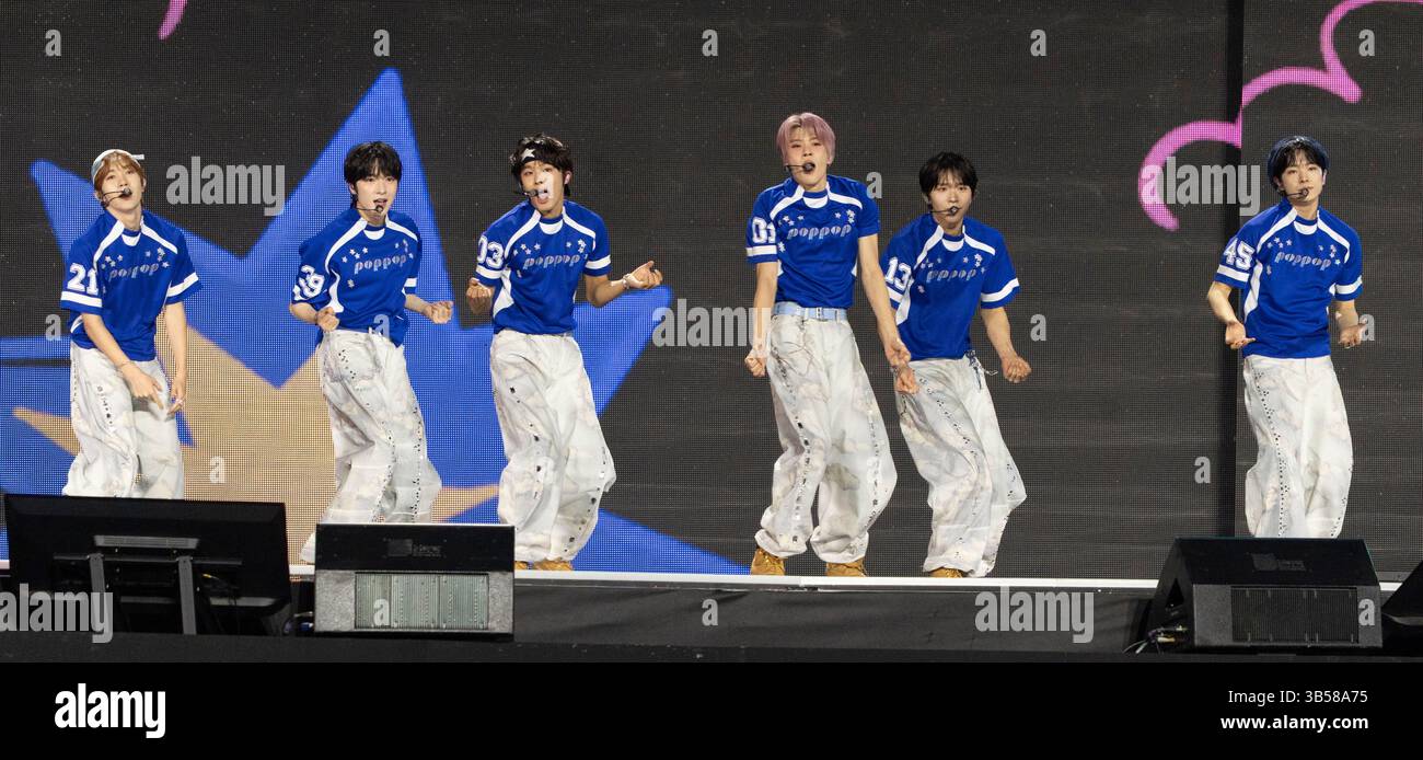 Seoul, South Korea. 30th Apr, 2025. Japanese members Sion, Riku, Yushi ...