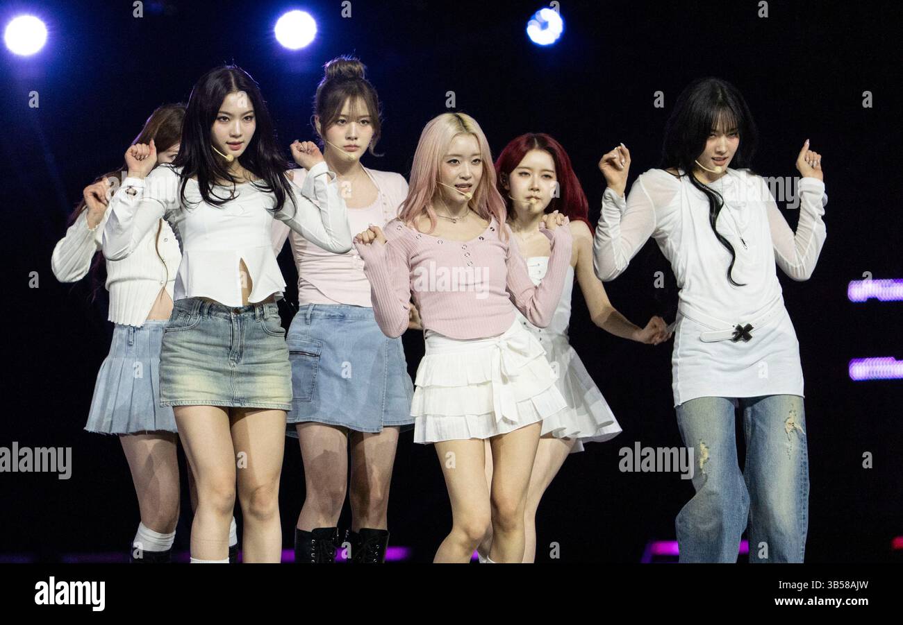 Seoul, South Korea. 30th Apr, 2025. Rapper J, Sieun, Seeun, Isa, Sumin ...