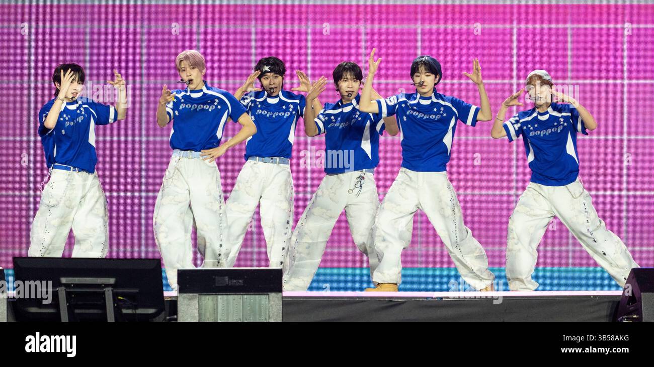 Seoul, South Korea. 30th Apr, 2025. Japanese members Sion, Riku, Yushi ...