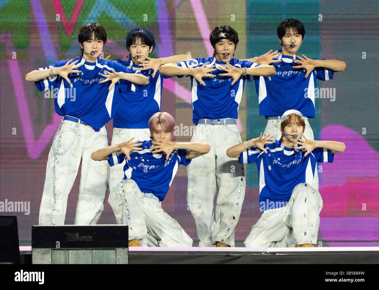 Seoul, South Korea. 30th Apr, 2025. Japanese members Sion, Riku, Yushi ...