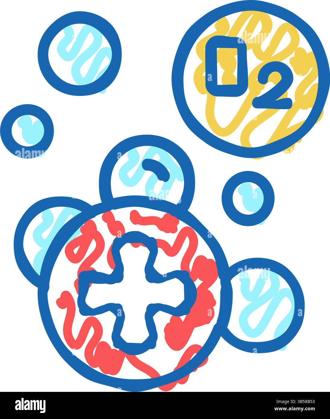 water adding oxygen icon doodle illustration Stock Vector Image & Art ...